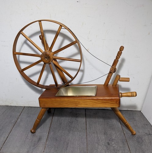 Vintage Mini Tabletop Wood Spinning Wheel Planter - Rustic Primitive ...