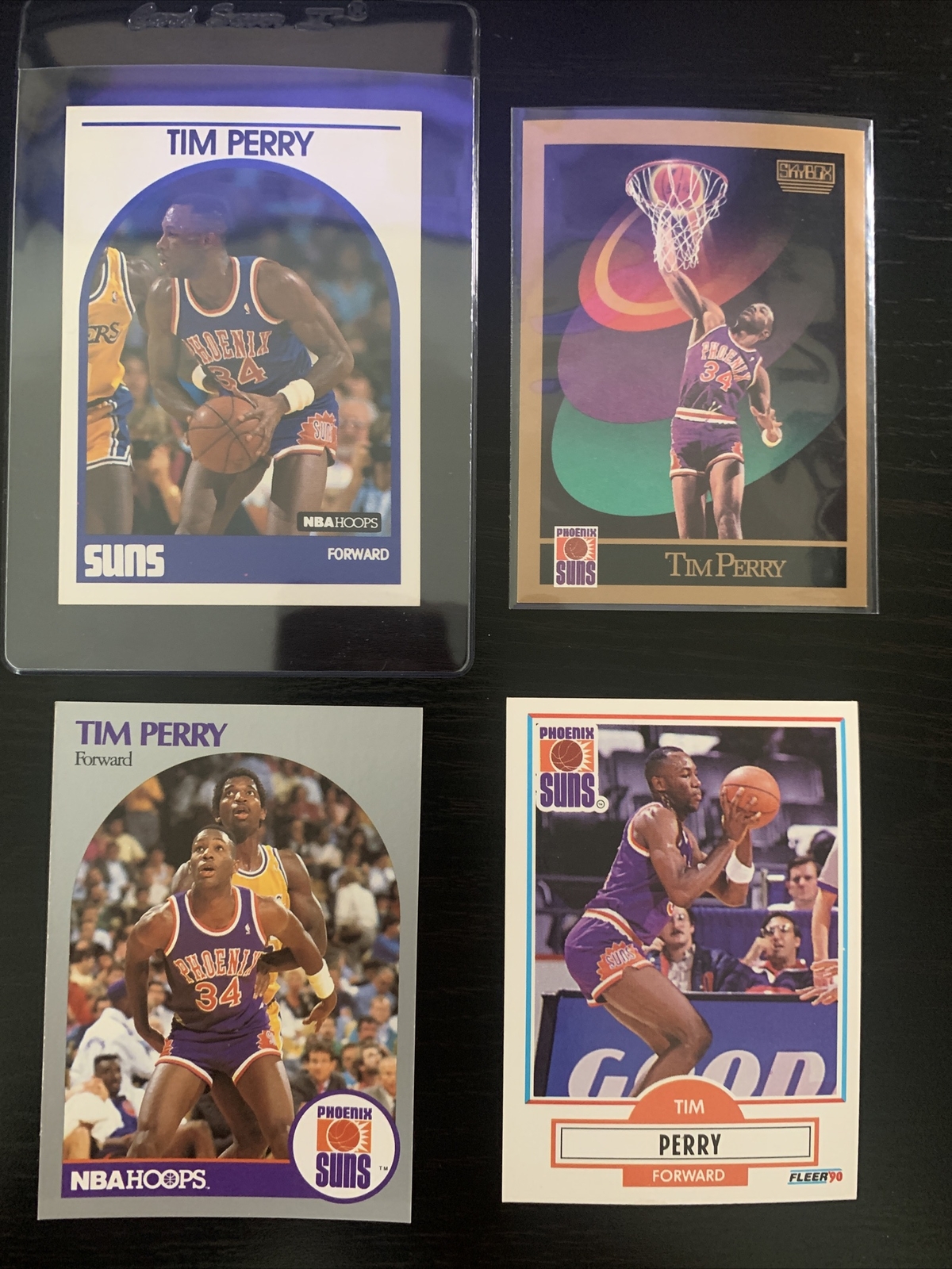 1989-90 NBA Hoops Tim Perry #38 Rookie Phoenix Suns 1990 Skybox Fleer ...