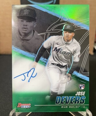 Jose Devers 2021 Bowmans Best Green Refractor Autograph RC SP # 53/99 ...