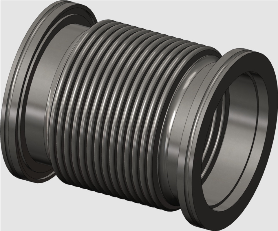 HIS Vacuum NW100 ISO Flexible Bellows Hose 6", VCIS100FB6 - VC-IS ...