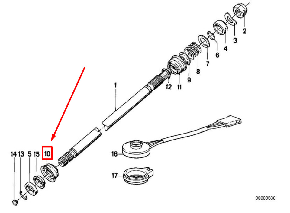 NEW BMW Z3 COUPE E36 STEERING SPINDLE BEARING 32311158686 1158686 ...