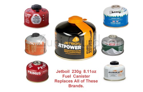 JETBOIL Isobutane Butane Propane 230g Backpacker Fuel Gas Coleman AND ...