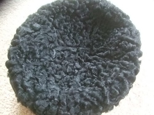 vintage NY USA black astrakhan pillar box hat 60s original Macy's ...