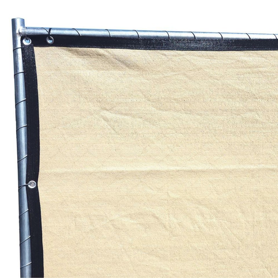 FENCE4EVER Privacy Fence Screen Netting Mesh Garden 58 In X 50 Ft Beige ...