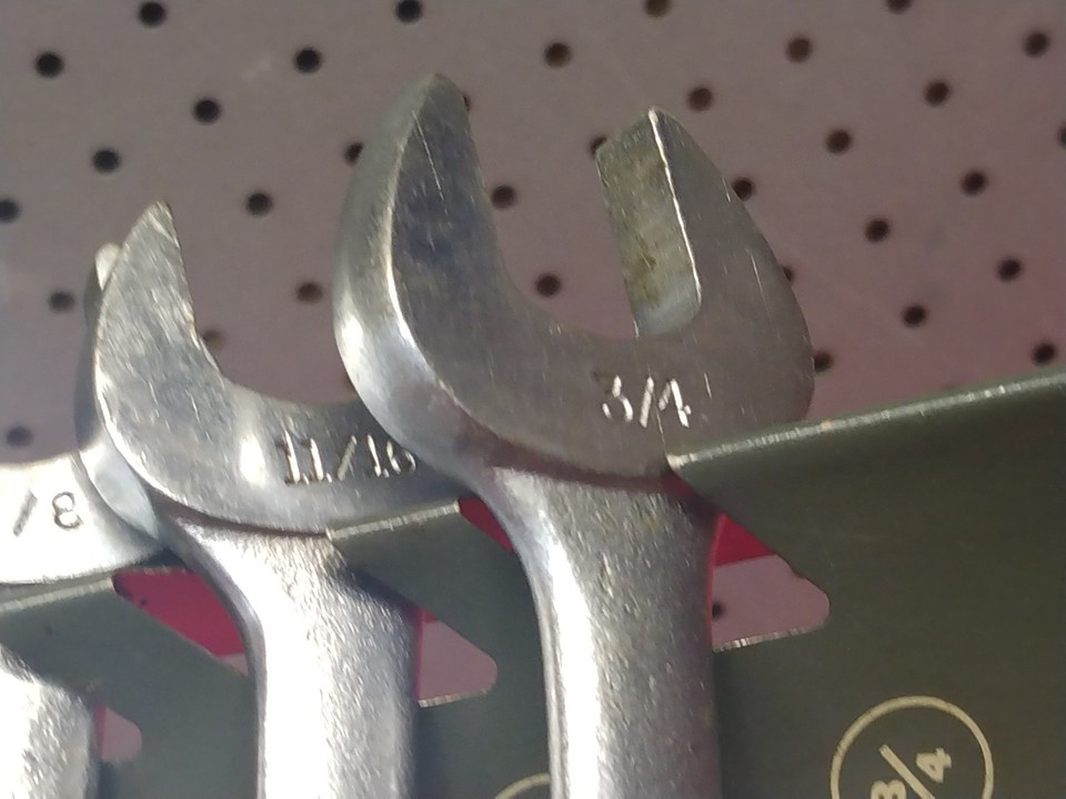 Vtg Craftsman 6 Piece Wrench Set 7/16"-3/4" W/ METAL Display Rack | eBay
