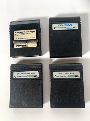 Commodore 64 Lot of 4 Kickman Dragonsden Sea Wolf Delta Drawing ...