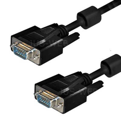 20m S-VGA Monitorkabel Monitor Kabel SUB-D Stecker Ferrit Beamer Pc Tv ...