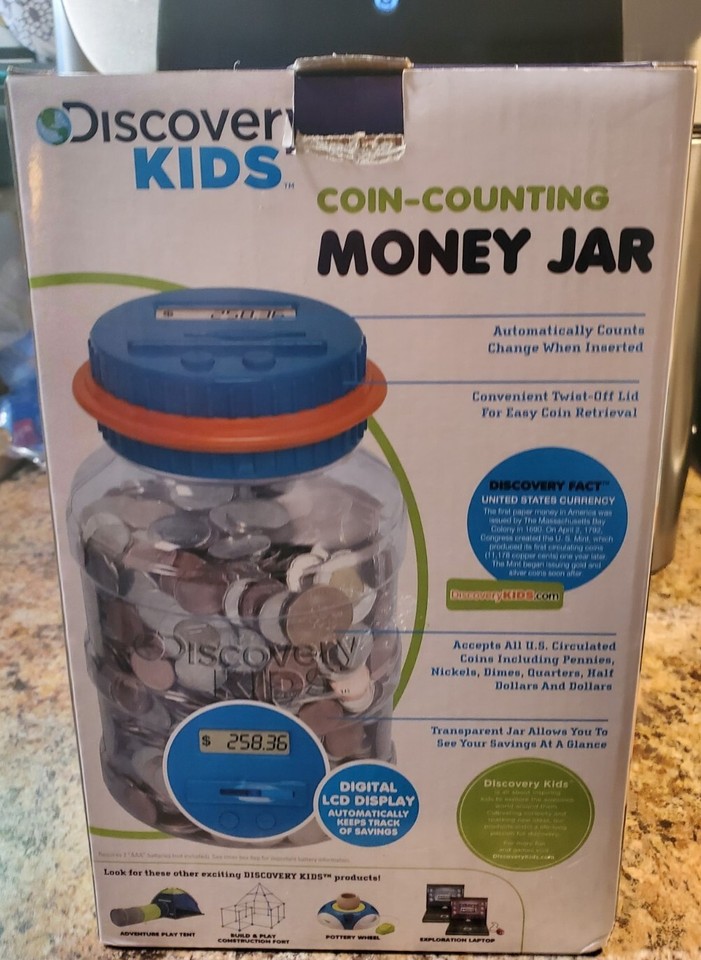 Discovery - Electronic Coin Counting Money Jar - Digital Read Out ...