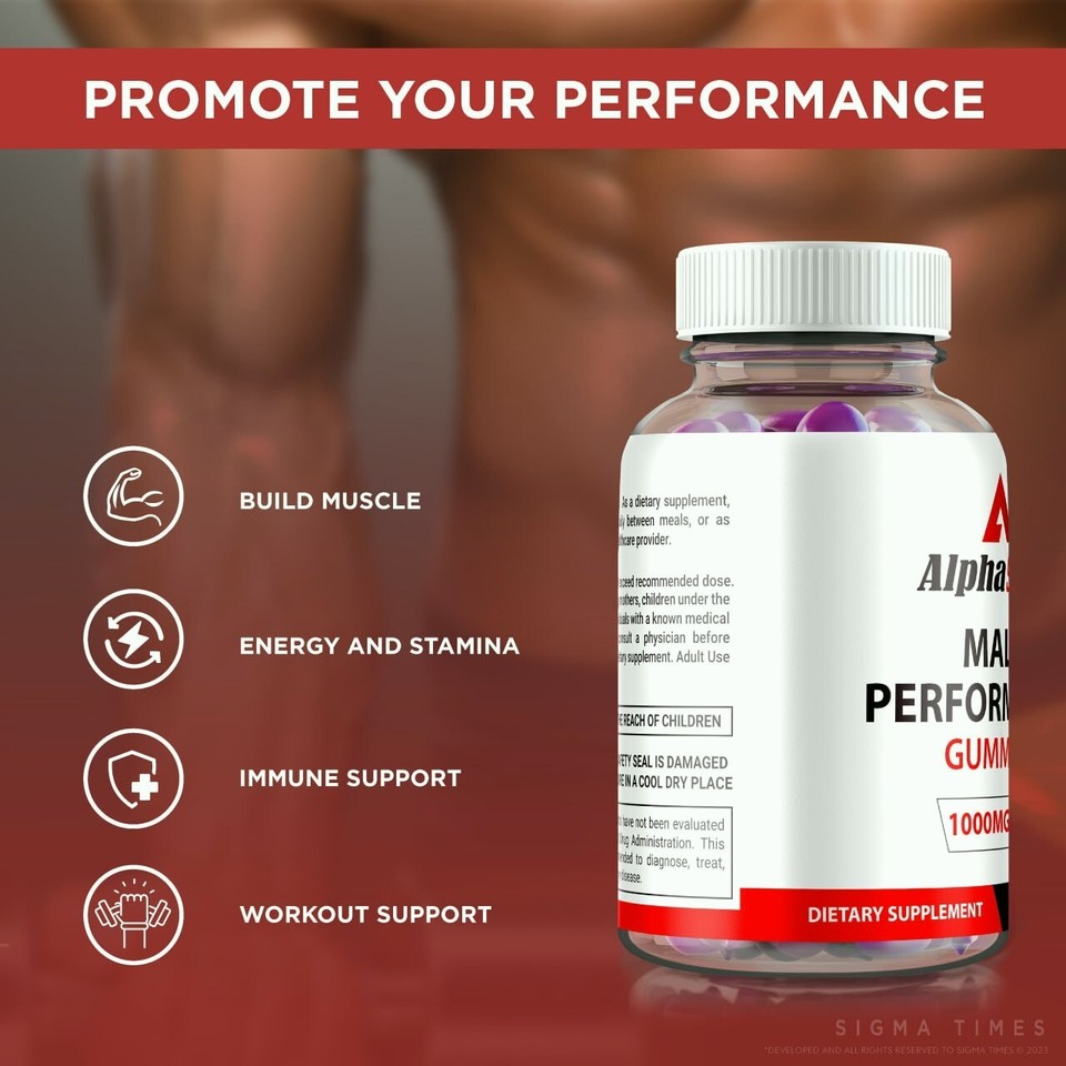 Alpha Surge for Men, AlphaSurge Maximum Strength Performance Gummies ...