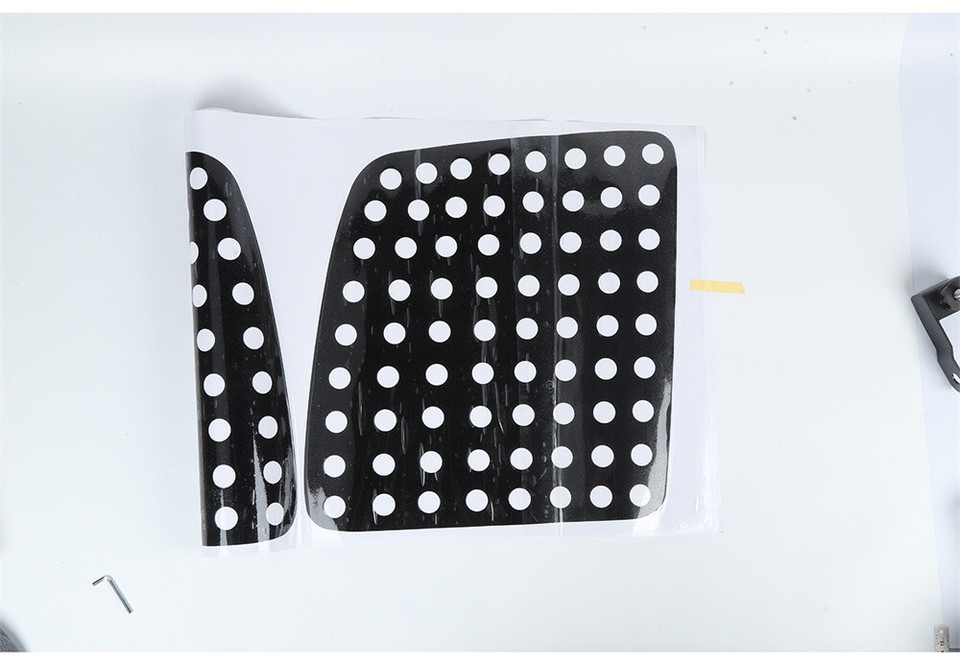 Black Rear Door Triangular Window Glass decal Cover For Jeep Liberty ...