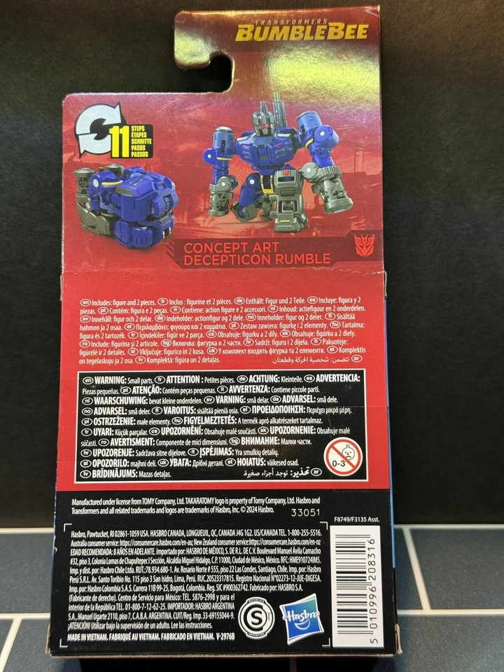 Transformers Studio Series Concept Art Rumble Core Class Action Figure ...
