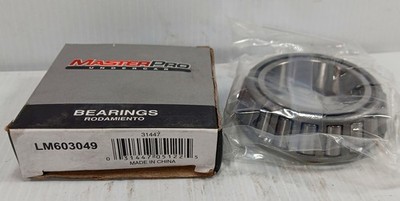 1 NEW MASTERPRO LM603049 TAPER ROLLER WHEEL BEARING CONE NIB ***MAKE ...