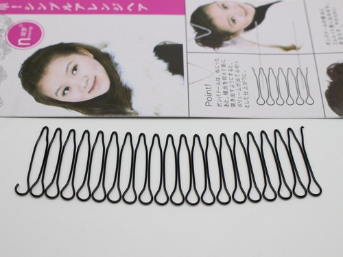 8 Pcs Black Fringe Invisible Hair Clip Comb Hairpin Bobby Pin Headband ...