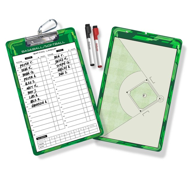 GoSports Baseball Coaches Board With 2 Dry Erase Markers for sale ...
