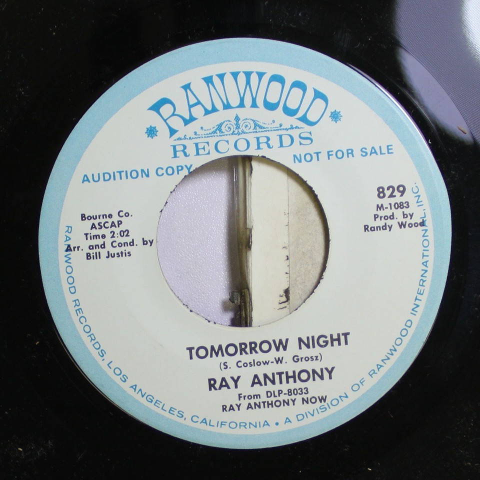 Pop Nm! 45 Ray Anthony - Honky Tonk / Tomorrow Night On Ranwood | eBay