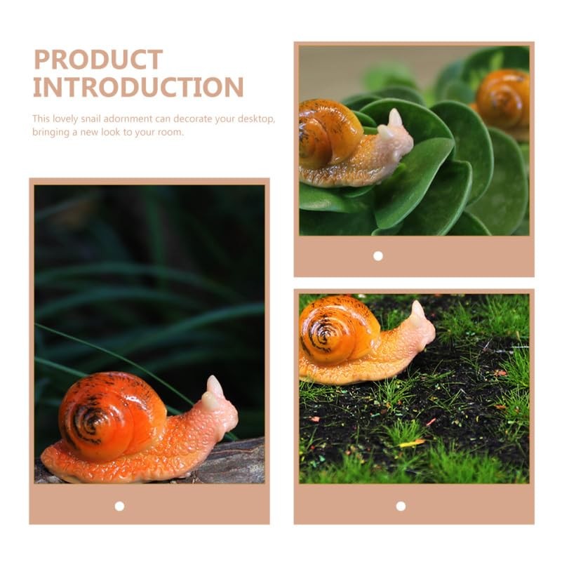 Mini Snail Figurine Resin Ornament Micro Landscape Decor for Home ...