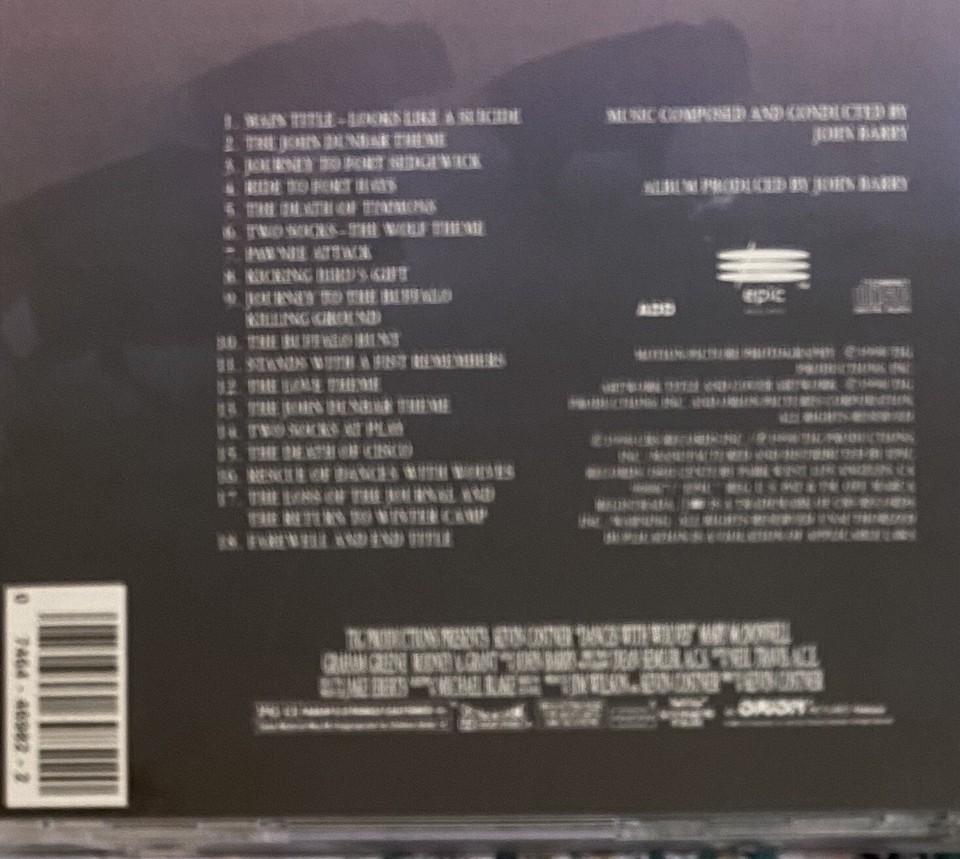 DANCES With WOLVES: Soundtrack ; LN CD Free Shipping | eBay