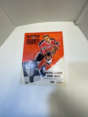 1971-1972 Boston Braves Hockey Program Sports Magazine AHL American ...