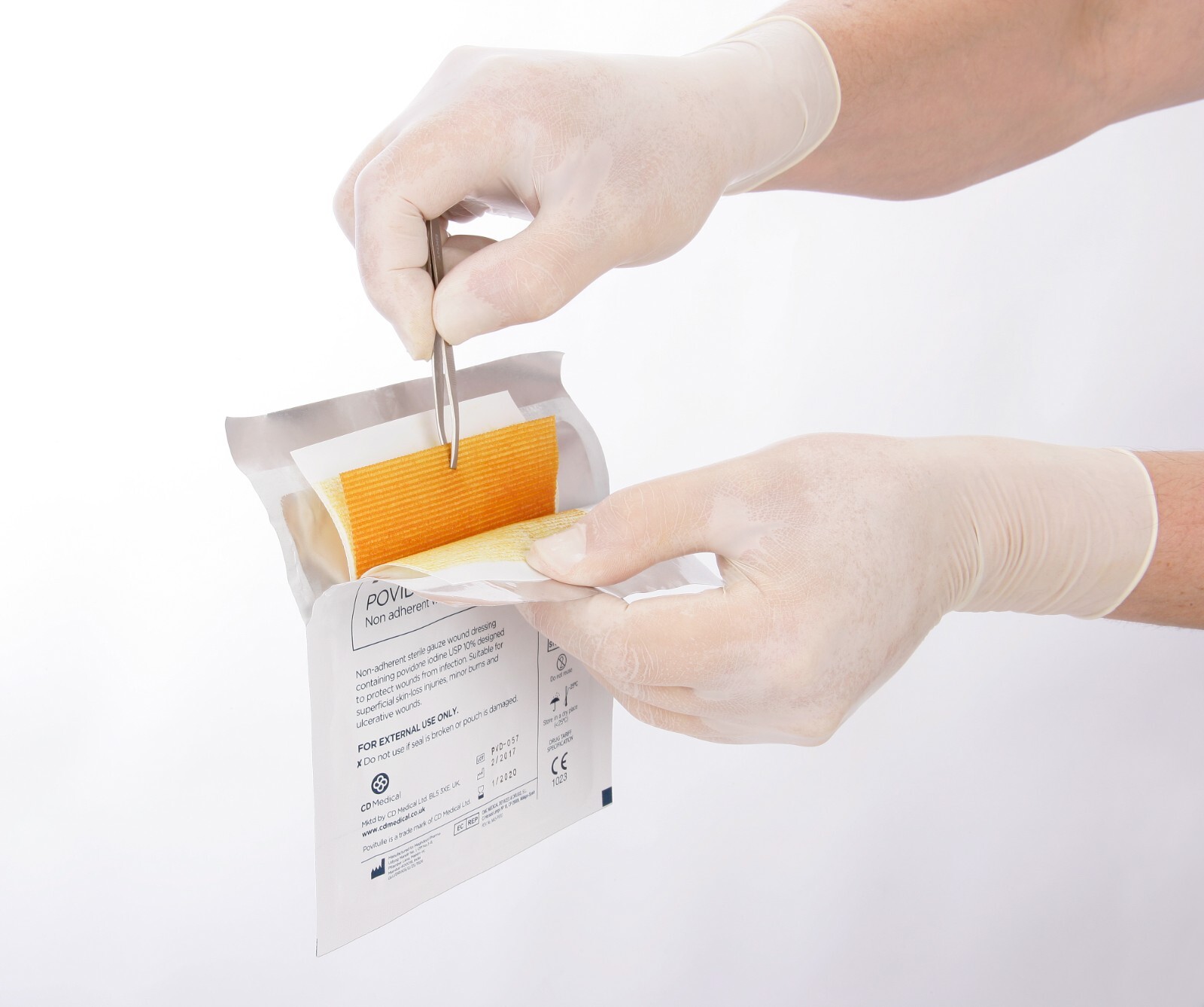 Povitulle Povidone-Iodine Non Adherent Wound Dressings 5cm x 5cm x 25 ...