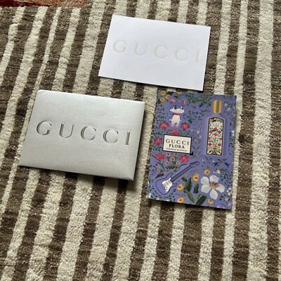 Gucci Flora Gorgeous Magnolia Scent Card w/ Stickers & Gucci Envelope ...