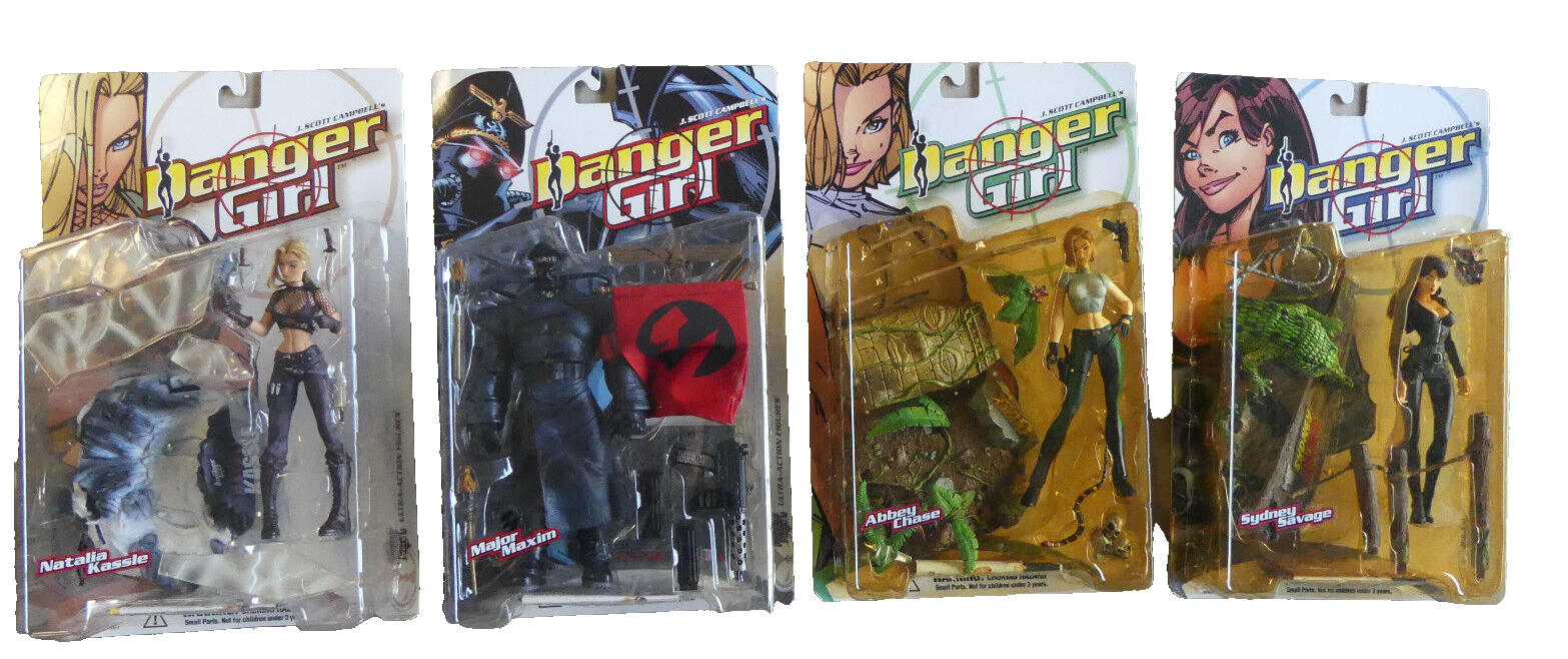 Danger Girls Female Action Figures! Lot of 4 McFarlane Toys, 1999 | eBay