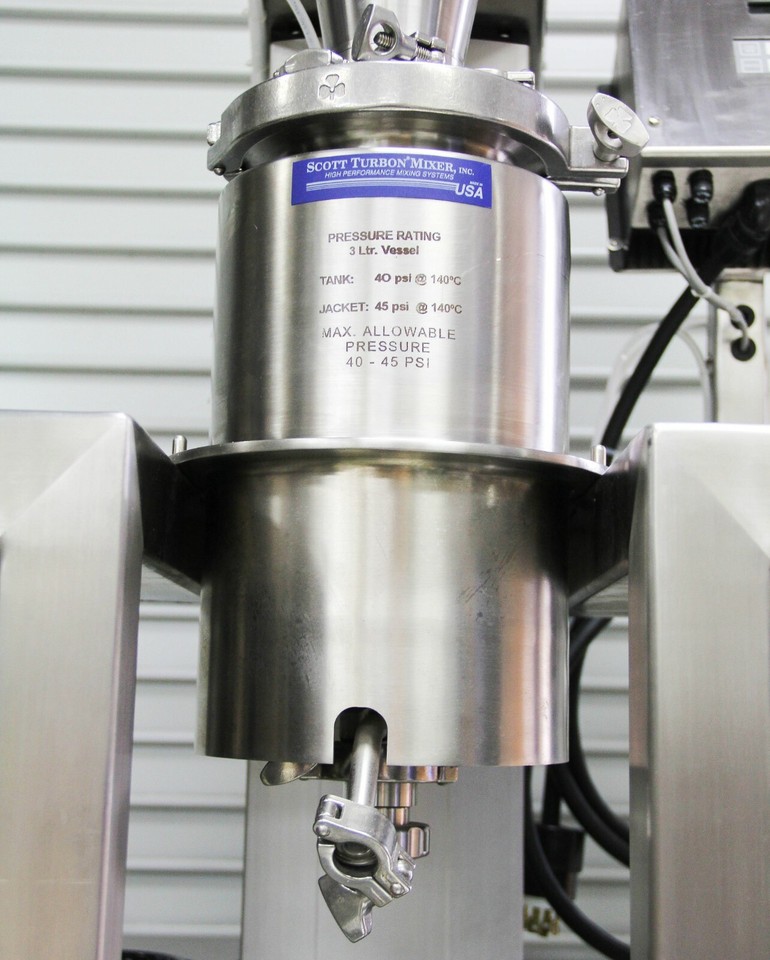 Scott Turbon Vacuum Mixer 3 Liter Jacketed Stainless Steel LAV-3/4A-2 ...