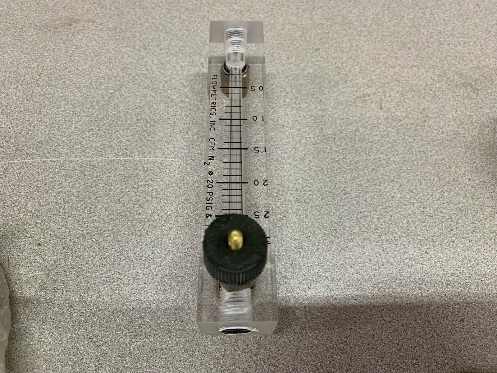 NEW NO BOX FLOWMETRICS CFM N2 @ 20 PSIG & 70F FLOW METER | eBay