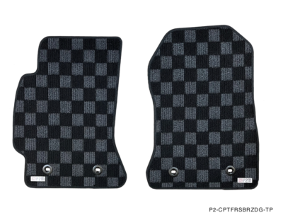 P2M Front Checkered Flag Race Carpet Floor Mats for FR-S BRZ GT86 86 ...