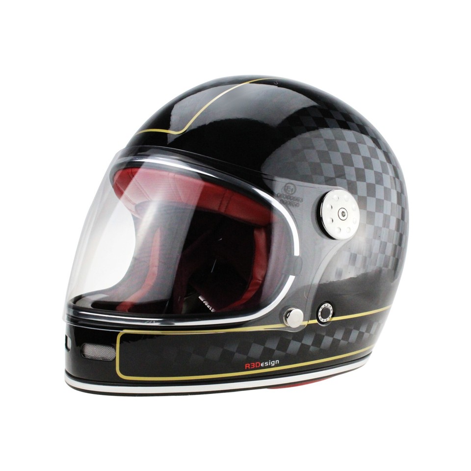 VIPER F656 RETRO VINTAGE 70's STYLE FIBREGLASS FULL FACE MOTORCYCLE ...
