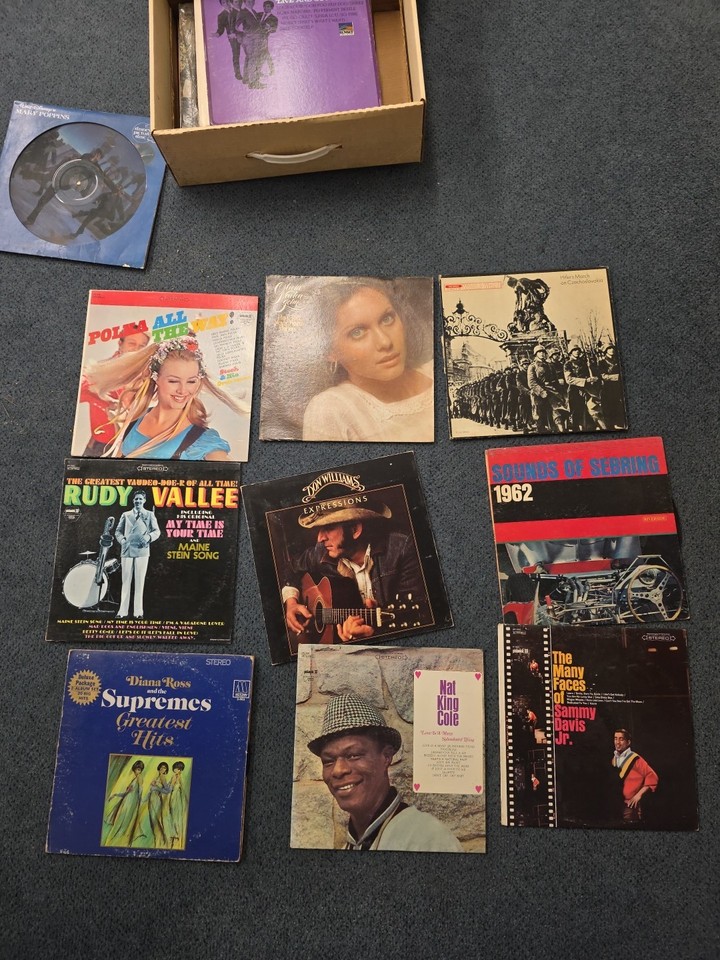 Box of Records Bulk Lot of Vintage Vinyl Records Various Artists | eBay