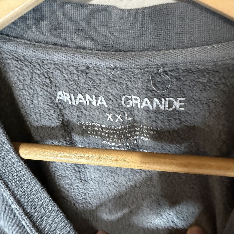 Ariana Grande Heaven Sent Graphic Crewneck Sweatshirt XXL Gray Tour ...