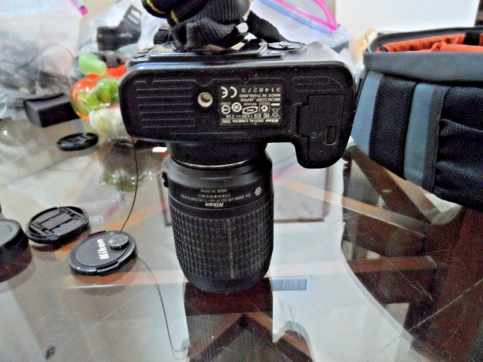 NIKON D60 DSLR CAMERA DIGITAL TESTED BUNDLE HIGH END DX 55-200 LENS 8 ...