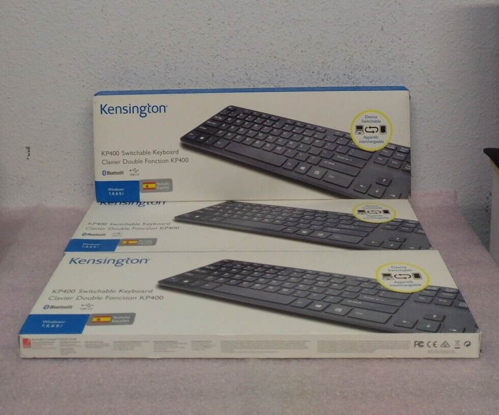 Kensington Kp400 Switable Windowsbluetooth Keyboard Computer & Laptop