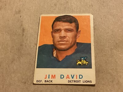Jim David 1959 Topps #143 Football Card - EX - Lite Corner Wear - No ...