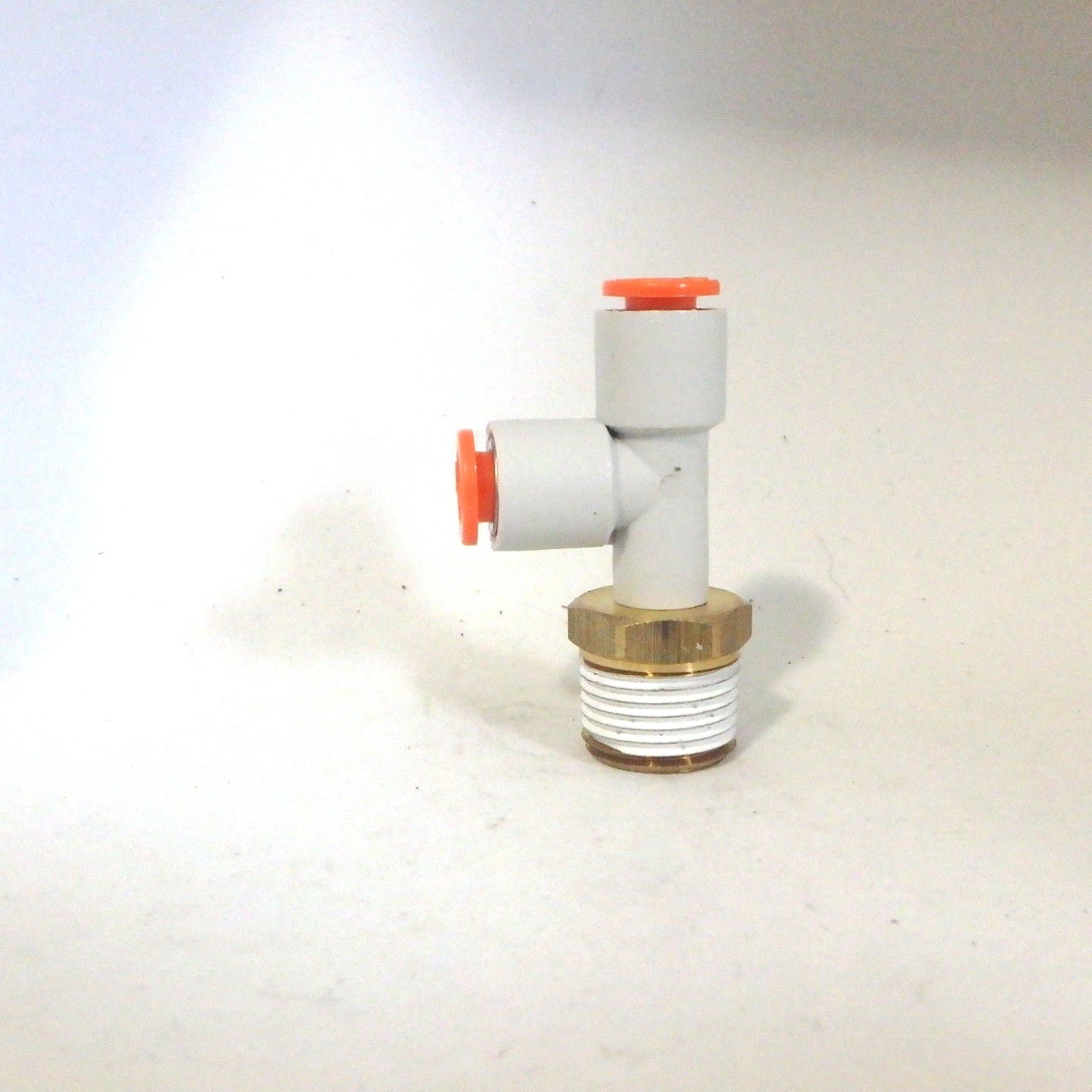 SMC Fittings Lot of (10) Pneumatic Male Run Tee Fittings,3/8" NPT ...