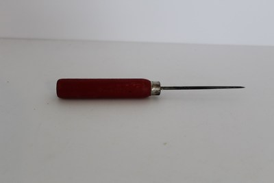 VINTAGE KITCHEN 8" LONG RED WOOD HANDLE ICE PICK | eBay