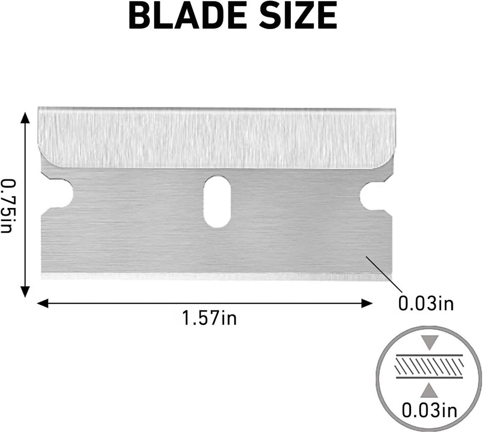 Headley Tools 100 Pack Single Edge Razor Blades for Scrapers & Paint ...