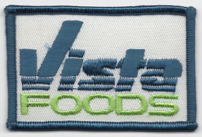 VISTA FOODS Grocery Logo Advertising Patch Embroidered | eBay