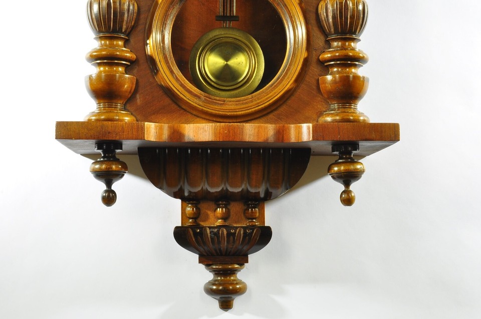 Amazing Antique German Junghans Keyhole Spring Driven Wall Clock approx ...