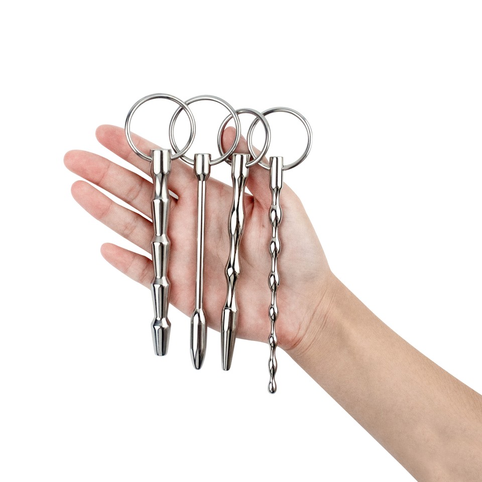 Male Stainless Steel Beads Long Urethral Plug Sounding Penis Plug Rod ...