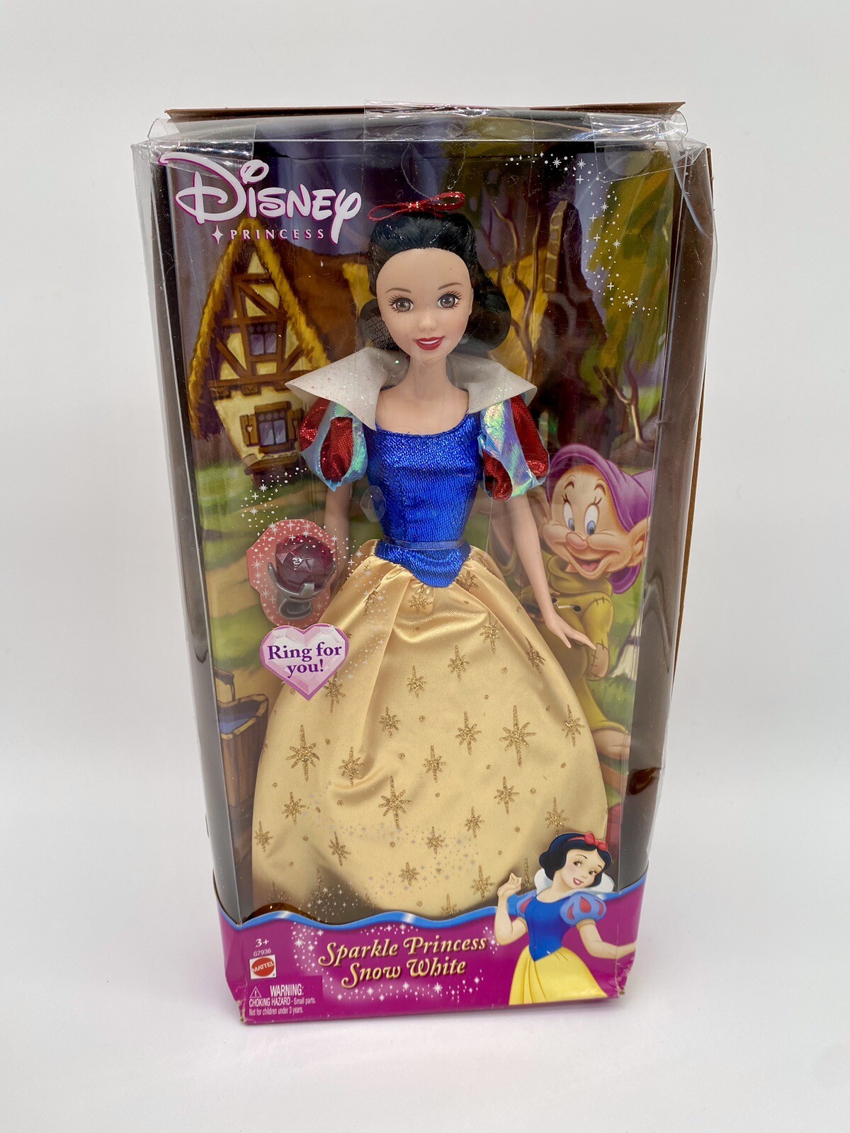 2004 Mattel Disney Sparkle Princess Snow White Mattel G7936 with Ring ...