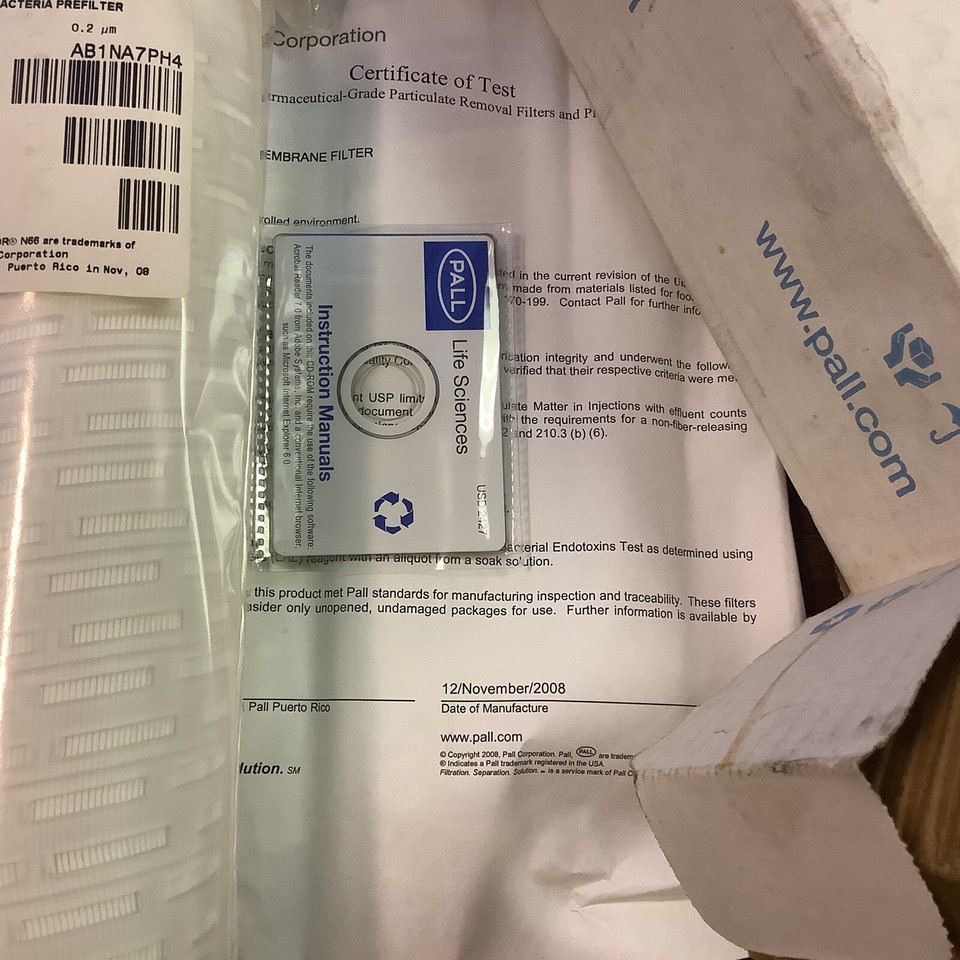 Pall Ultipor N66 Filter AB1NA7PH4 10” Sterilizing Grade Filter 0.2um | eBay