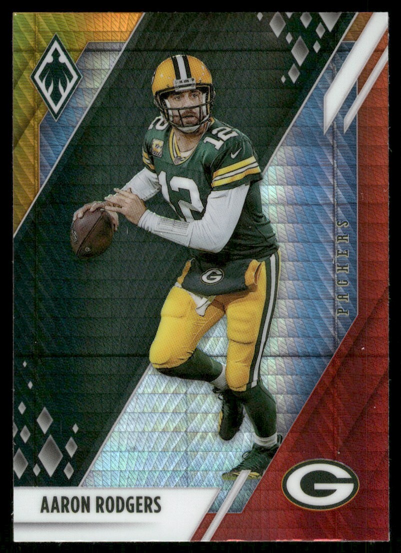2021 Panini Phoenix Aaron Rodgers Green Bay Packers #41 Fire Burst | eBay
