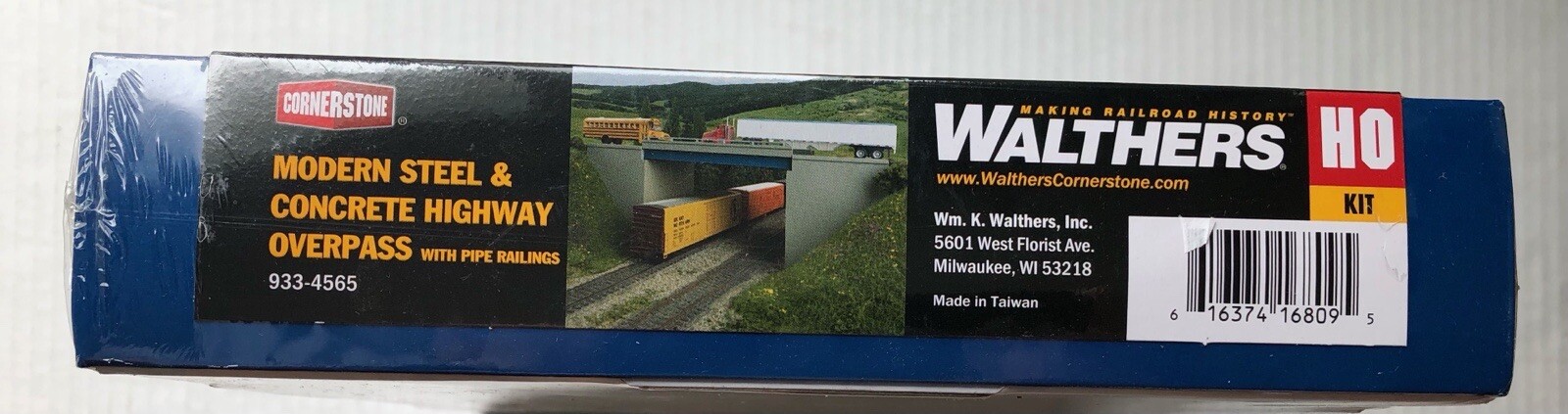 HO Walthers Cornerstone Kit 933-4565 Modern Steel & Concrete Overpass ...