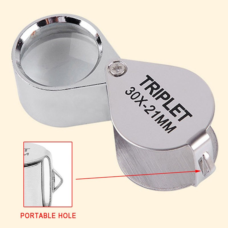 30X Jewelers Loupe Magnifier Eye Pocket Jewelry Coin Loop Magnifying ...