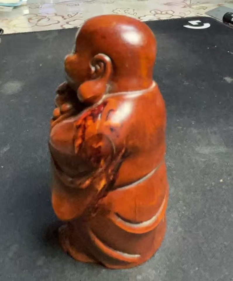 3.0-in Vintage Japanese Netsuke Boxwood Carved Buddha Statue WX5426 ...