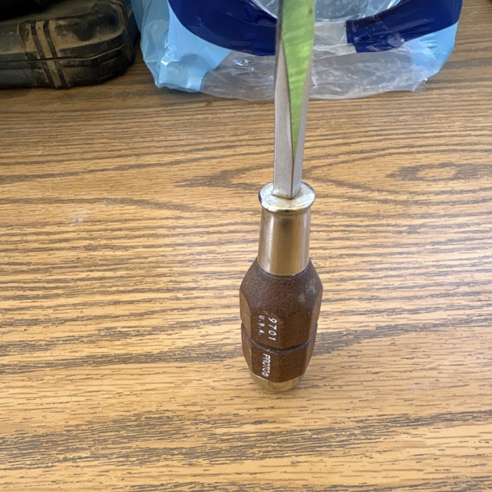 PROTO 9701 Flat Slotted Screwdriver Wood Handle Not for Electrical Use ...