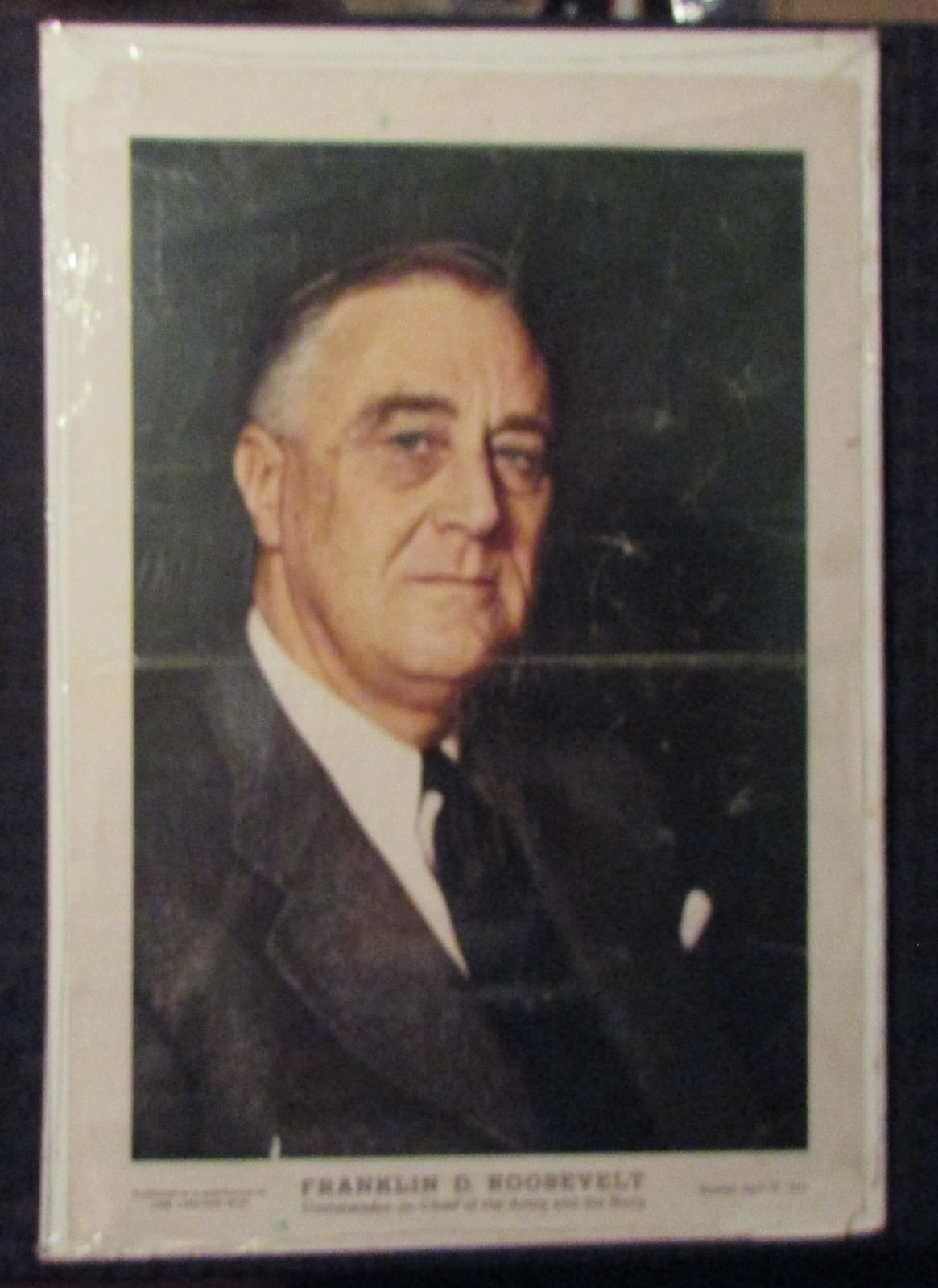 1942 Franklin D. Roosevelt FDR 10x15 Magazine Portrait VG 4.0 World War ...
