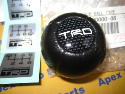Toyota TRD Black Leather Shifter Knob Genuine OEM New M12x1.25 Car ...