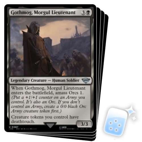GOTHMOG, MORGUL LIEUTENANT X4 The Lord Of The Rings Magic MTG MINT CARD ...